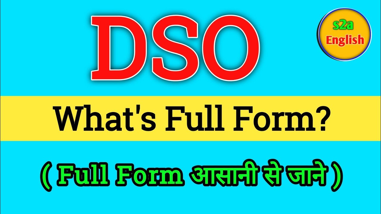 DSO ka Full Form kya hai | Full form of DSO | Gk questions all full ...