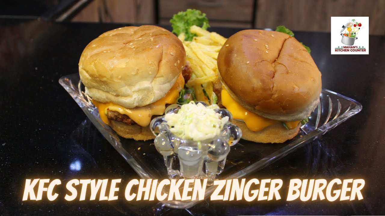 Chicken Zinger Burger Recipe | Chicken Burger Recipe | KFC Zinger ...