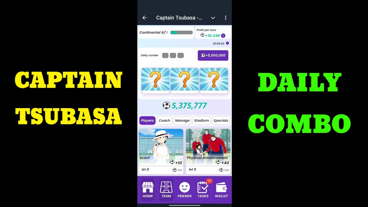 Captain Tsubasa Airdrop Combo | Captain Tsubasa Daily Combo October 22 ...