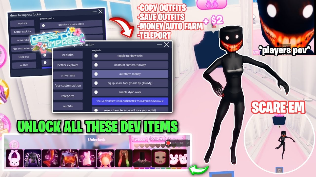 *NEW WORKING* DTI DRESS TO IMPRESS SCRIPT GUI SHOWCASE (TROLL) UNLOCK ...