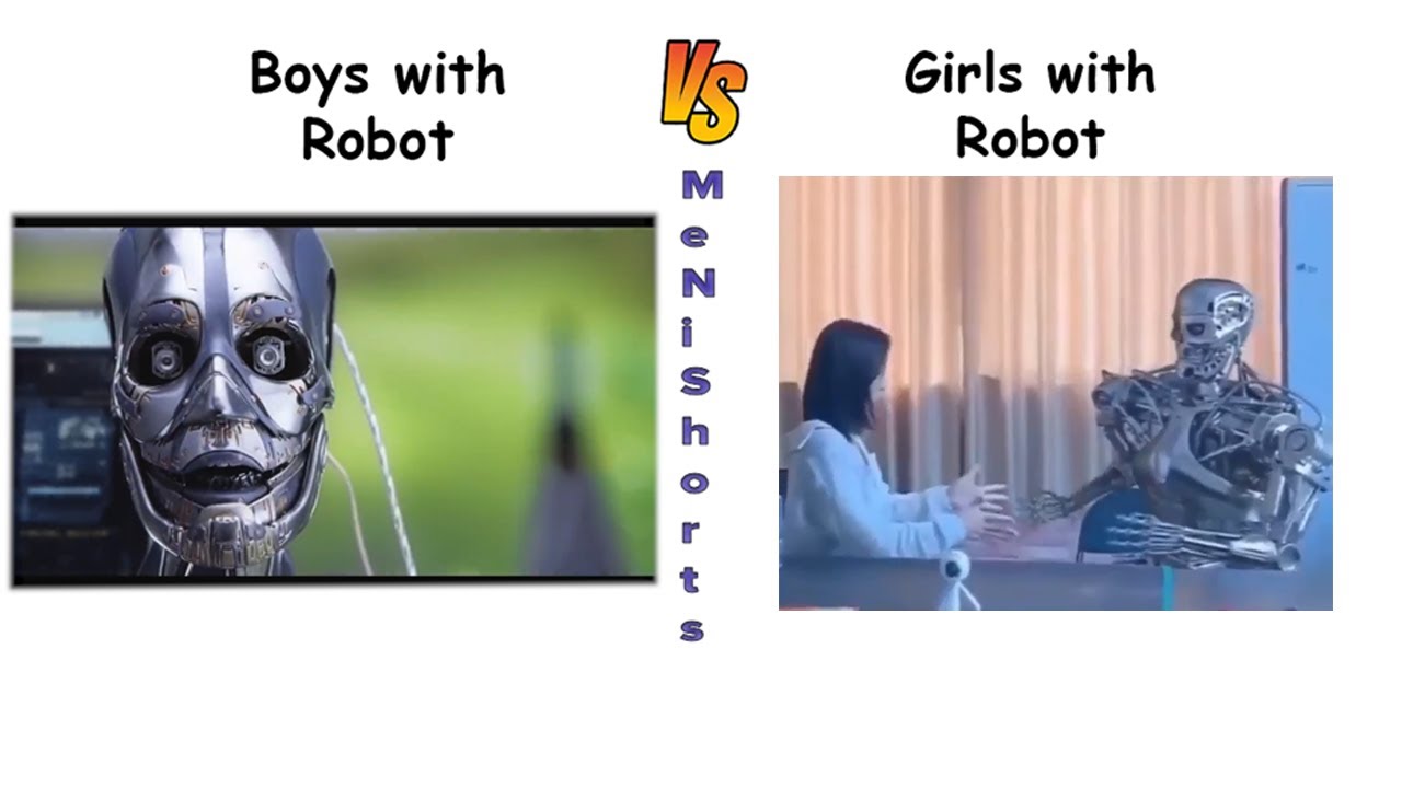 Boys With Robot vs Girls With Robot 🤣🤣| Funny Clip😂Try Not to Laugh ...
