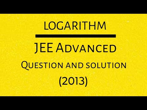 JEE Advanced 2013 Log Question and Solution / Log Question and Solution ...
