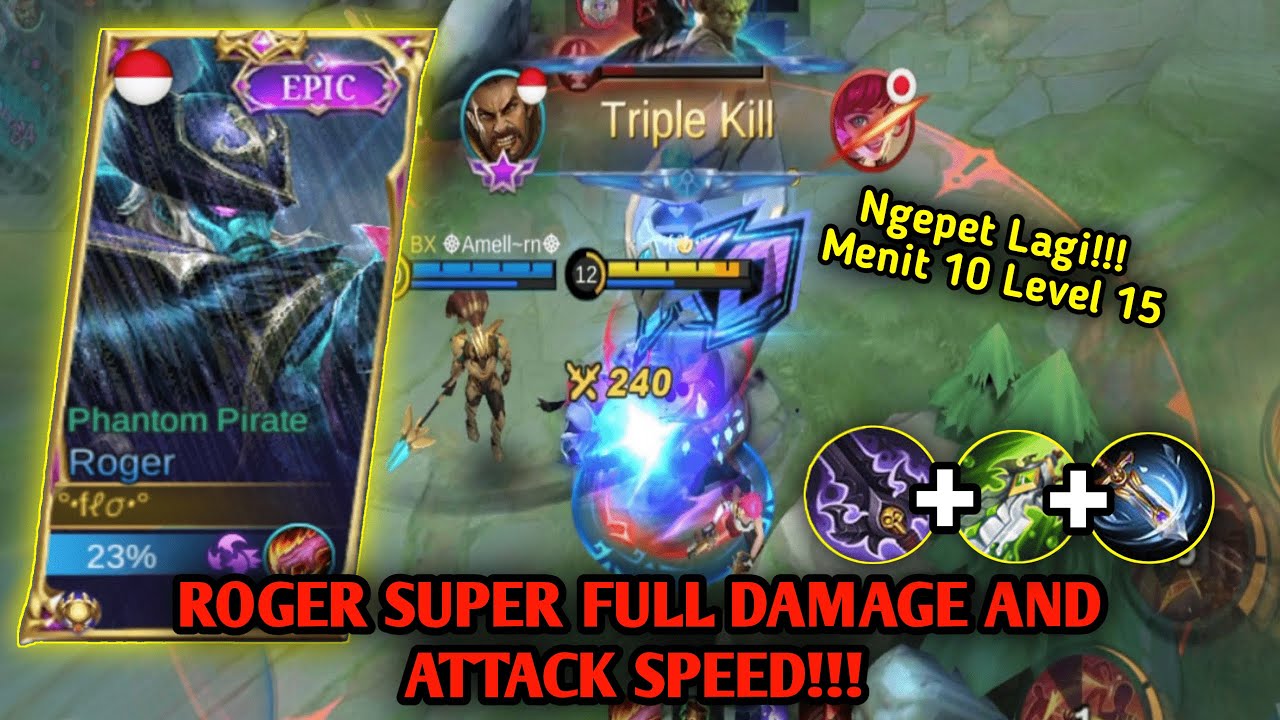 Build Roger Full Damage + Super Attack Speed 2021 | Mobile Legends ...