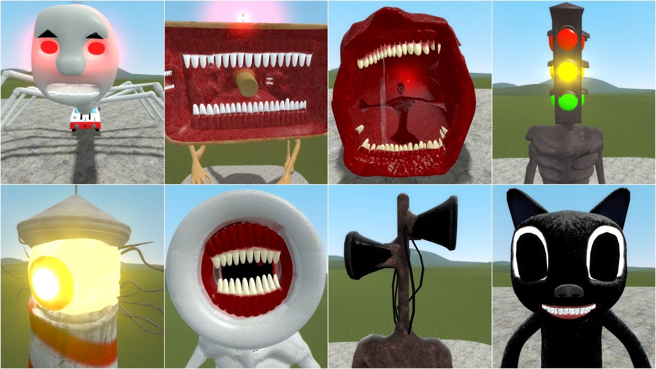 ALL TREVOR HENDERSON CREATURES JUMPSCARES in Garry's Mod! - YouTube