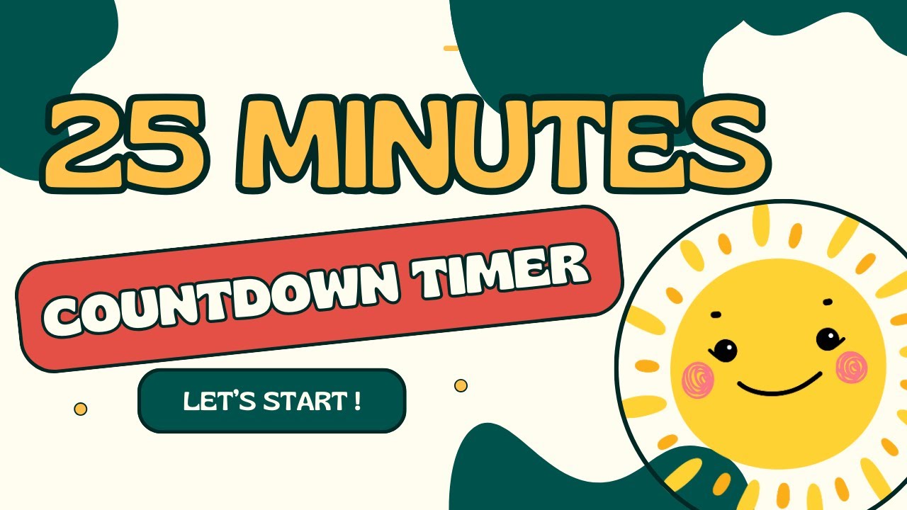 SUN COUNTDOWN ! 25 MINUTES 25:00 ☀️ countdown timer from 25 minutes to ...