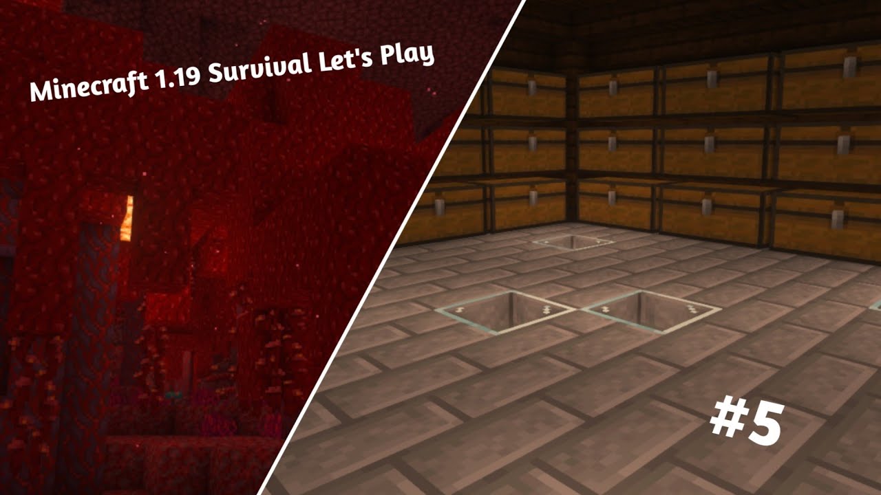 Minecraft 1.19 Survival Let's Play: Finishing Storage Basement and ...