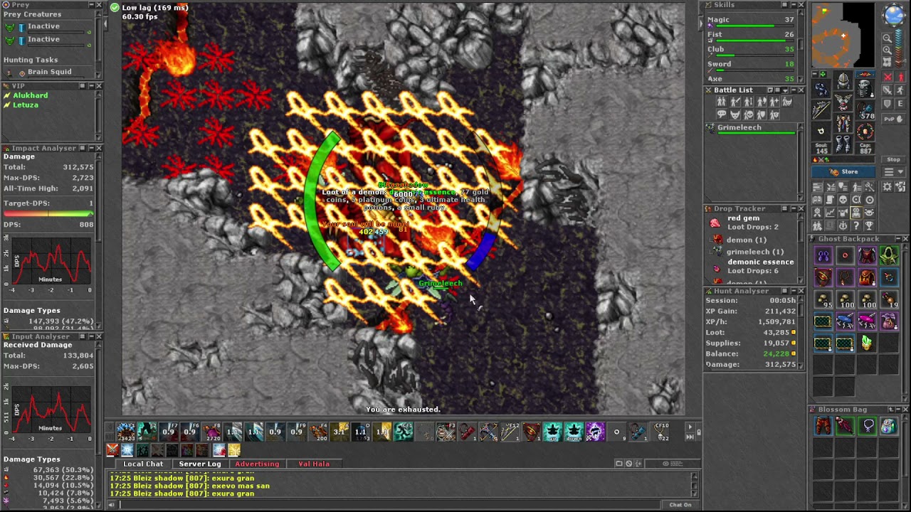Tibia Ferumbras A- Rp 800 lvl soulbleeder - YouTube