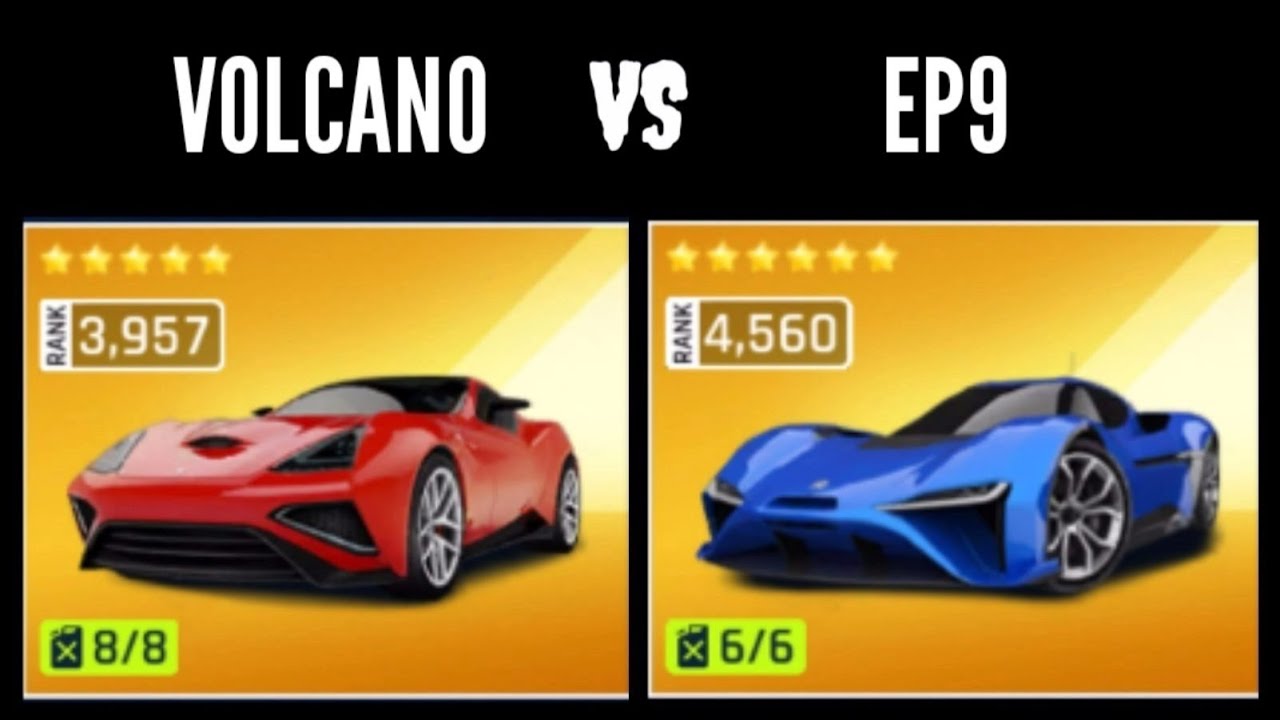 Asphalt 9 China MAX Icona Volcano VS MAX Nio EP9 - YouTube