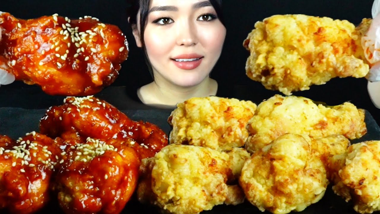 ASMR Fried Chicken | Eating Sounds | Mukbang | English subs - YouTube