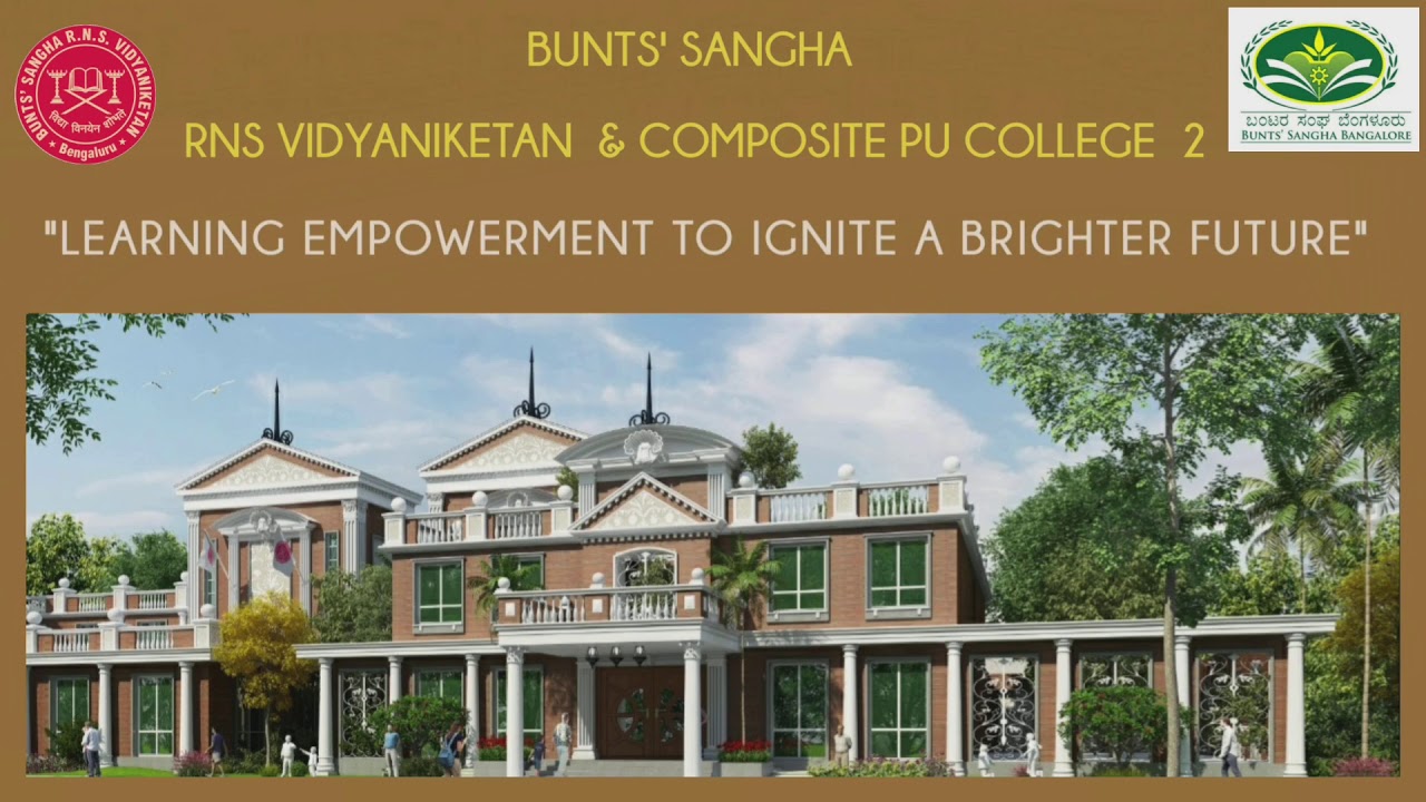 BUNTS' SANGHA RNS VIDYANIKETAN & COMPOSITE PU COLLEGE 2 - YouTube