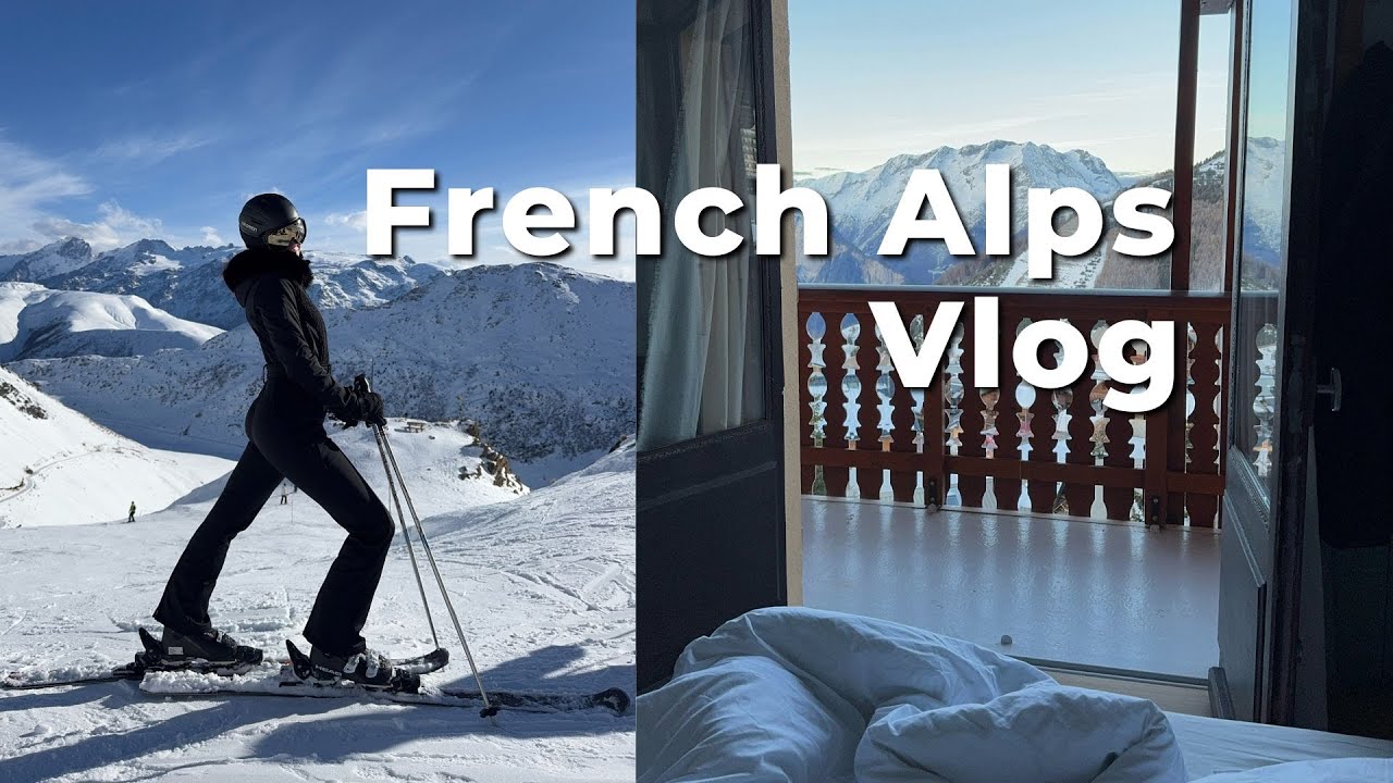 Skiing in the French Alps vlog | Stunning views, skincare routines ...
