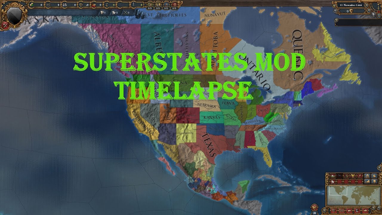 Europa Universalis 4 SuperStates Mod Timelapse - YouTube
