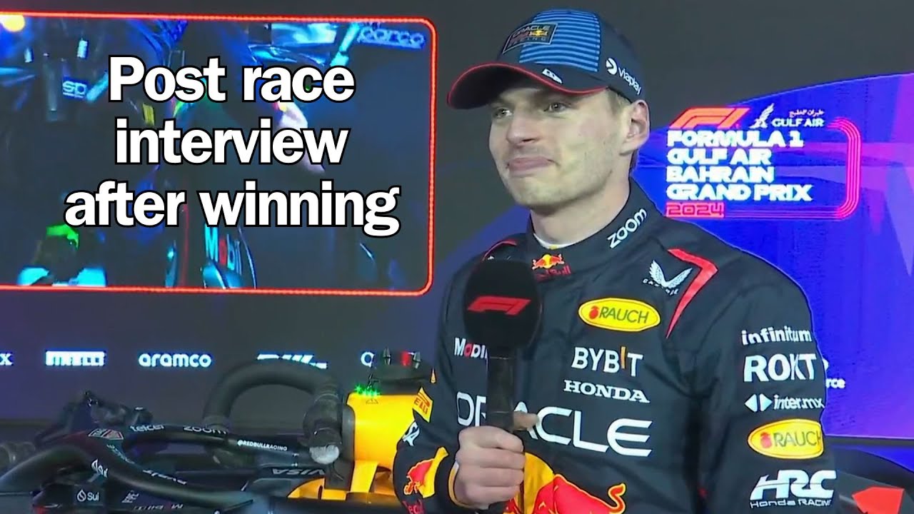 Max Verstappen Interview After Winning Bahrain Grand Prix - YouTube