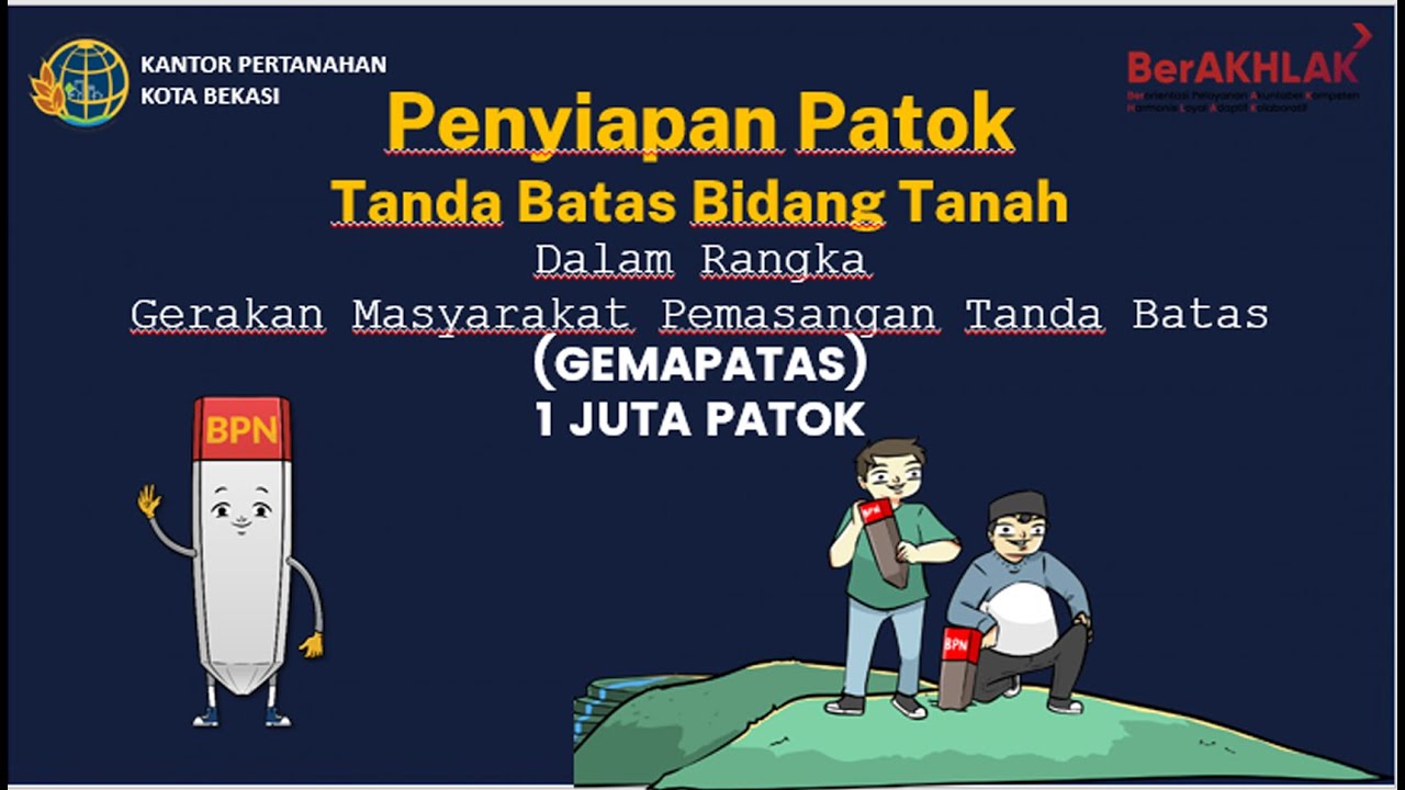 Penyiapan Patok Tanda Batas Bidang Tanah- GEMAPATAS - YouTube