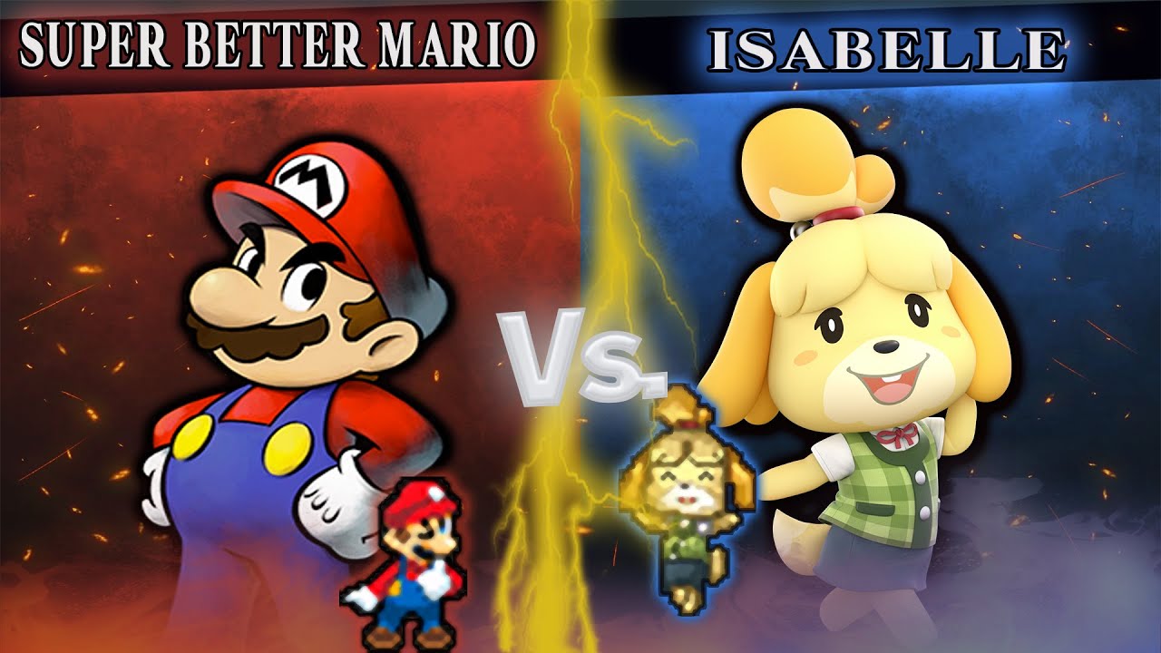 [MUGEN] AI BATTLE - Super Better Mario vs Isabelle (Marie) - YouTube