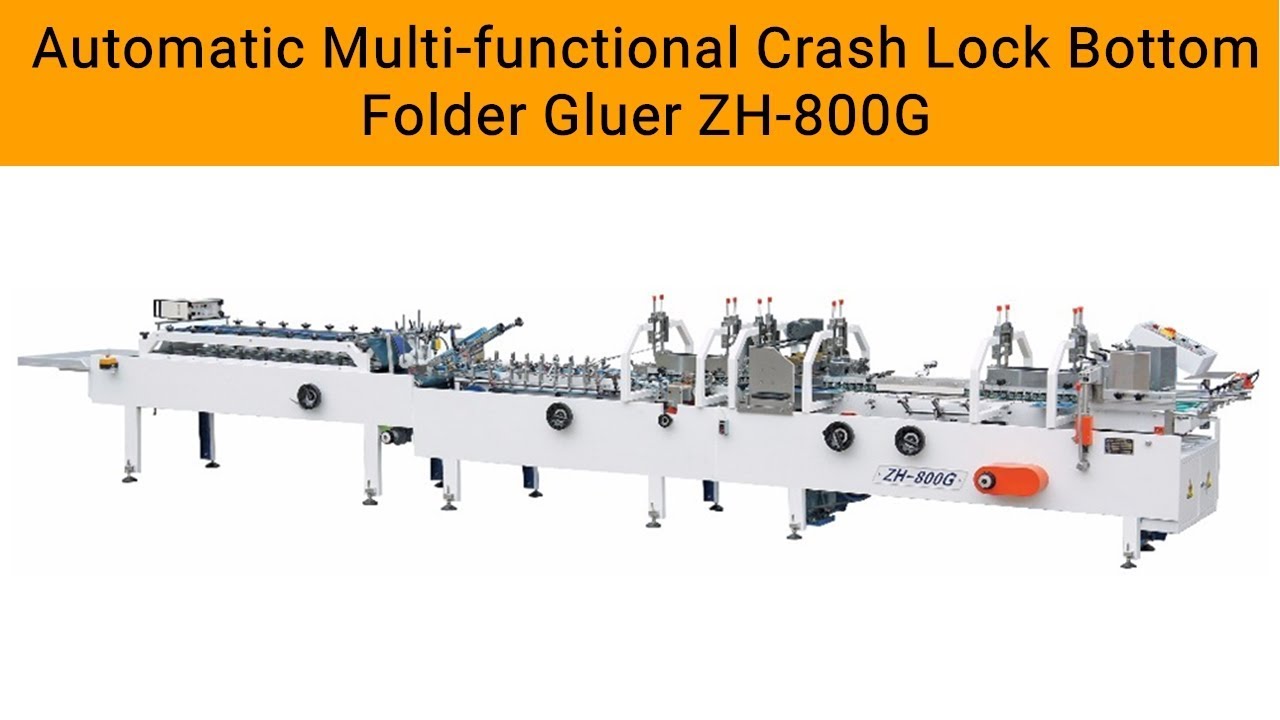 Automatic Prefolding Crash Lock Bottom Cardboard Paper Box Folder Gluer ...