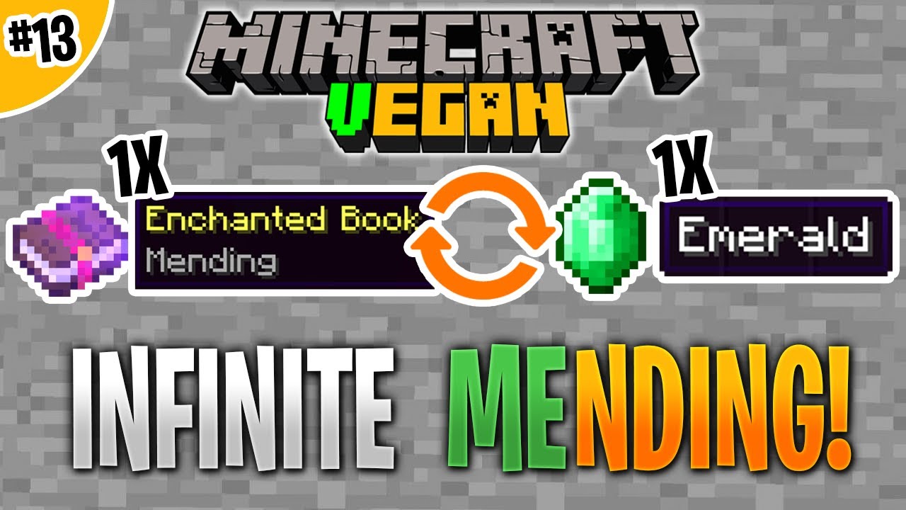 INFINITE MENDING! The BEST VILLAGER Trade! | Minecraft Vegan Survival ...