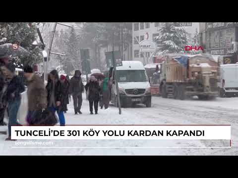 Tunceli’de 301 köy yolu kardan kapandı