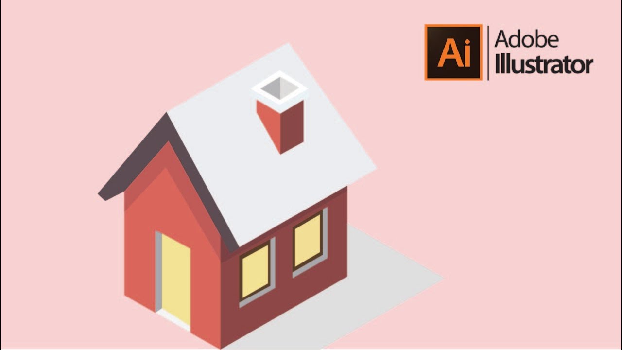 3d House vector design in a Adobe illustrator... - YouTube