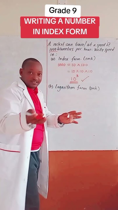 WRITING A NUMBER IN INDEX FORM - YouTube