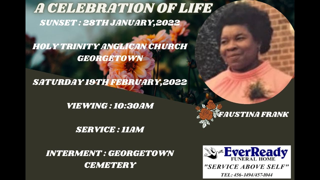 Service of thanksgiving for the life of the late Faustina Frank - YouTube