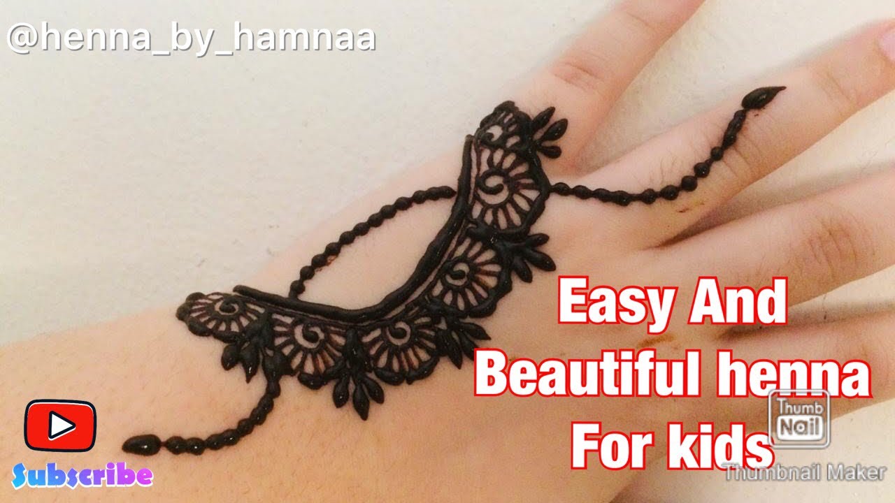 Beautiful and easy henna for Kids || like || subscribe || share - YouTube