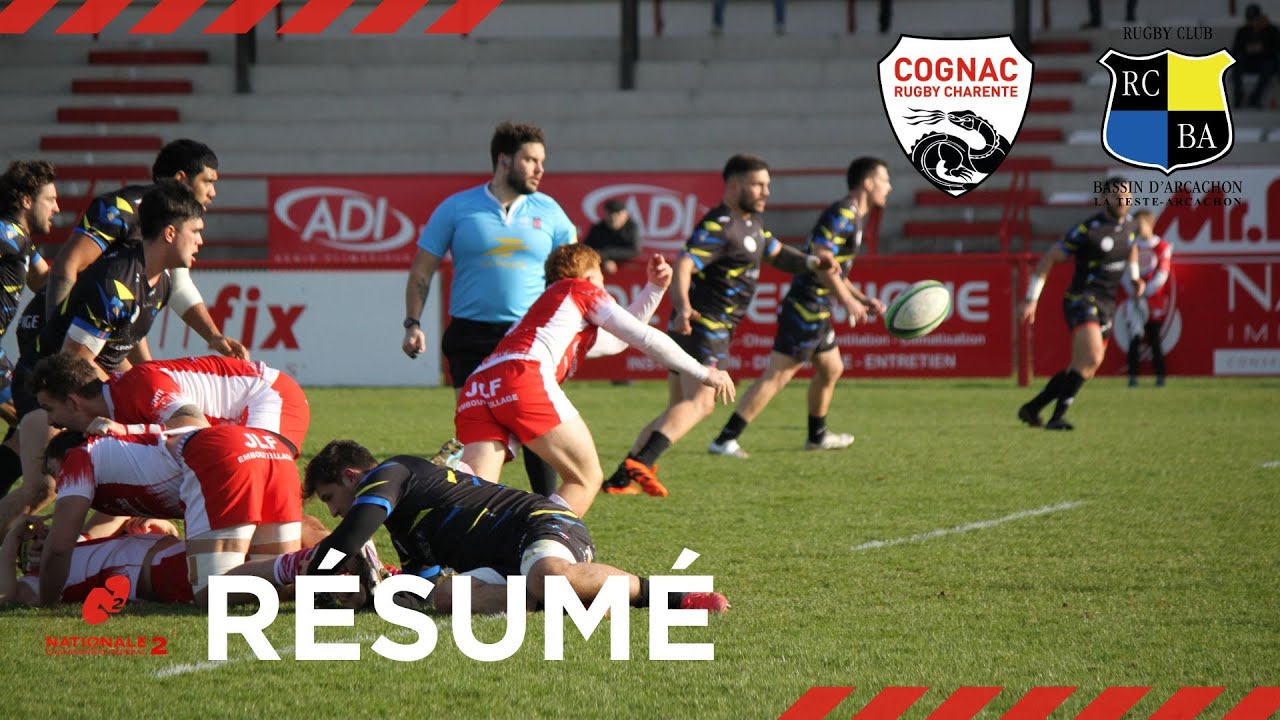 RÉSUMÉ US Cognac - RCBA / Nationale 2 : Saison 2023-2024 - YouTube