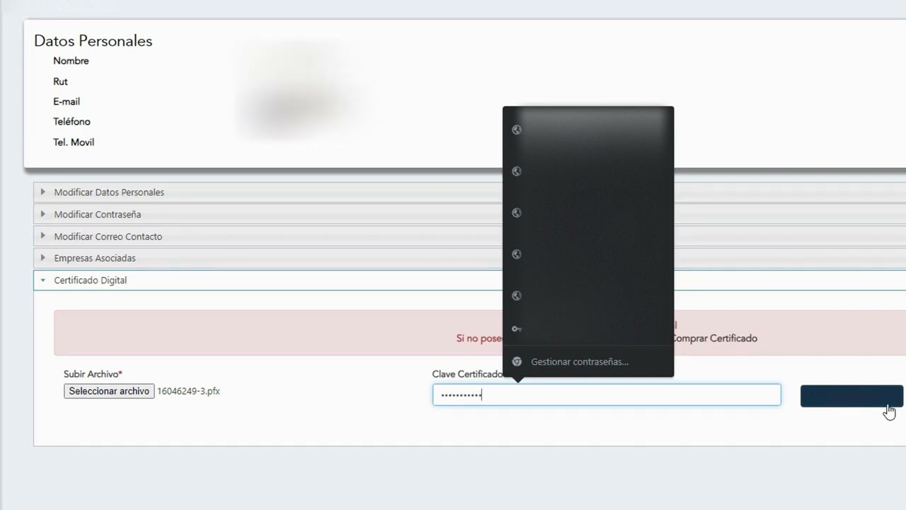 Como cargar el certificado en el portal acepta - YouTube