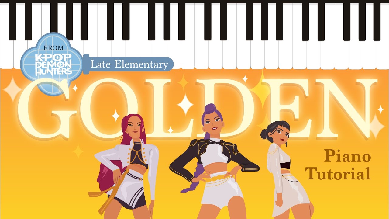 KPop Demon Hunters - "Golden" Piano Tutorial + Sheet Music | Late ...
