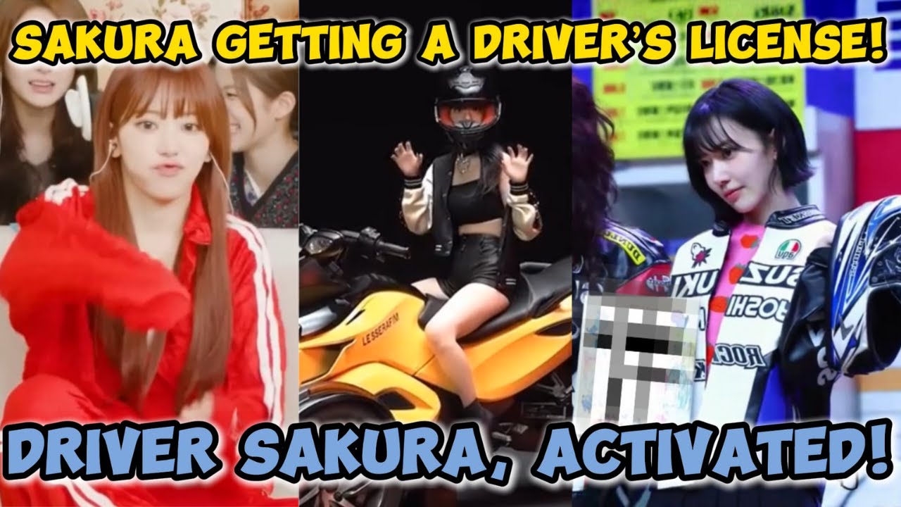 SAKURA is going to get a *Korean driver’s license* just for this? 🤔😅 ...