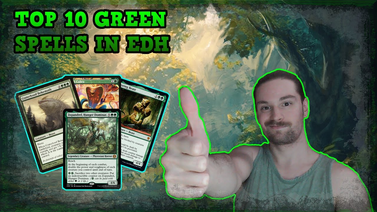 Top 10 BEST GREEN Spells of EDH - YouTube