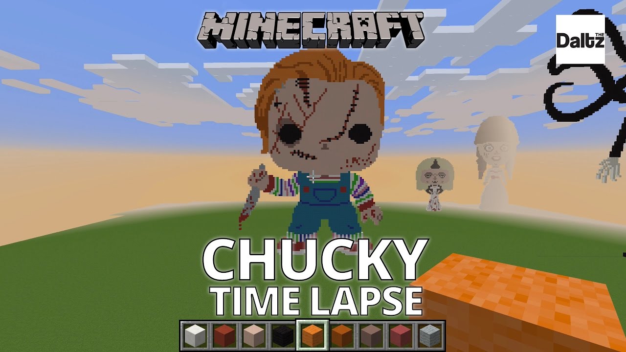Minecraft Pixel Art - Chucky Time Lapse - YouTube