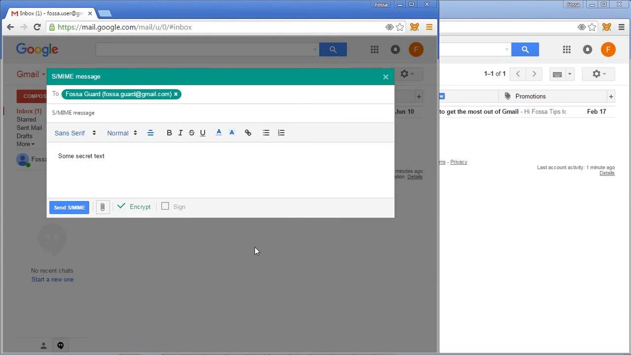 Fossa Guard. Compose & View S/MIME message - YouTube