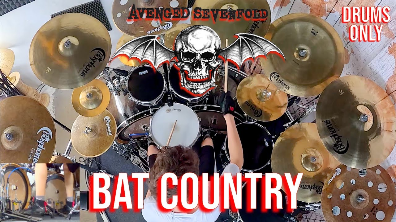 AVENGED SEVENFOLD - BAT COUNTRY - DRUMS ONLY | Bosphorus Cymbals - YouTube