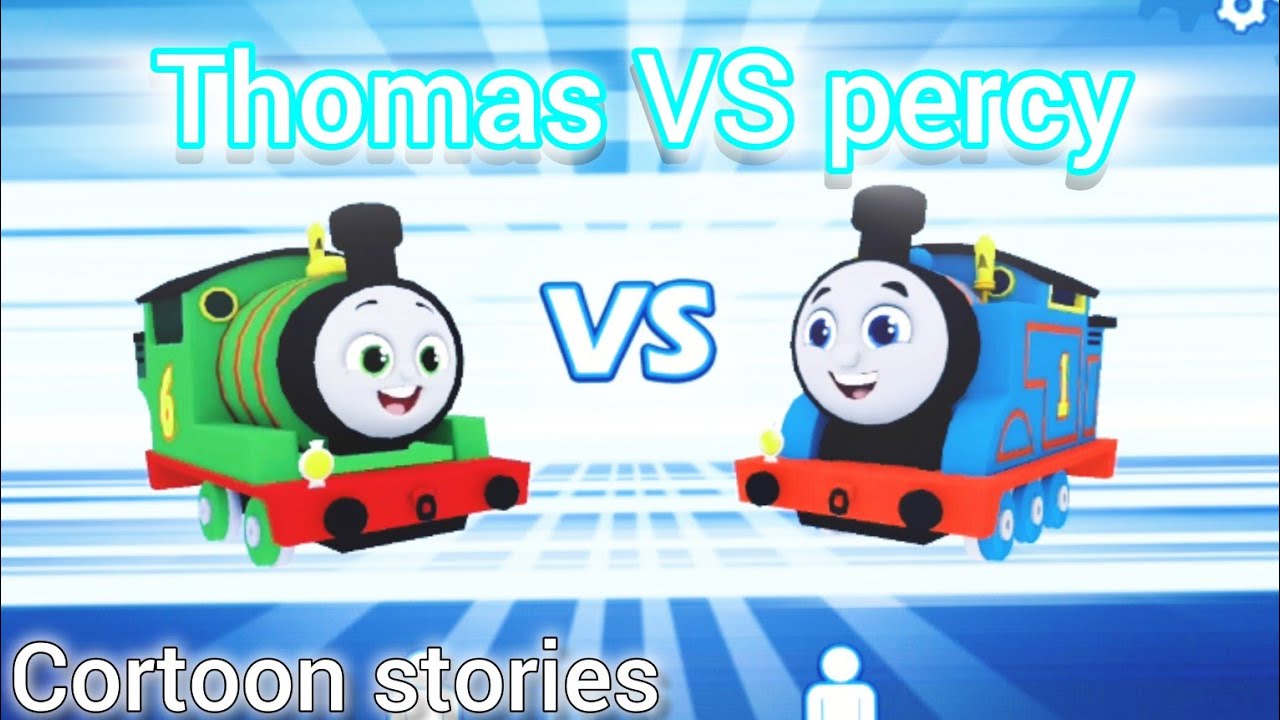 Thomas and percy race in cortoon videos enjoy kids - YouTube