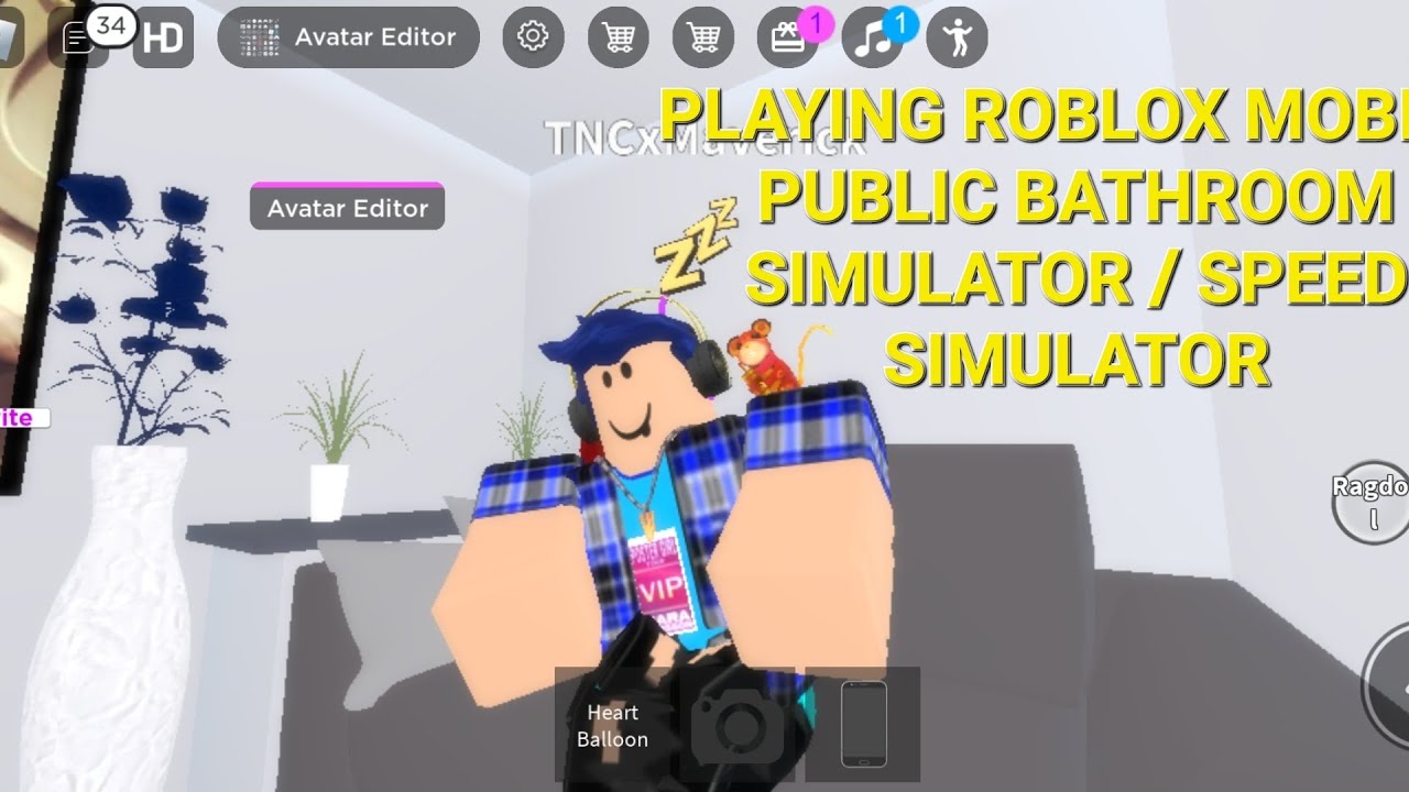 PLAYING ROBLOX MOBILE PUBLIC BATHROOM SIMULATOR / SPEED SIMULATOR ...