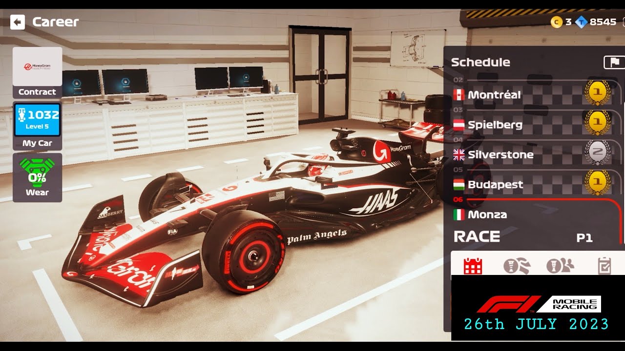 F1 MOBILE RACING 2023 ♤ CAREER MODE ♤ MONZA ♤ CHALLENGER 1♤ HAAS ...