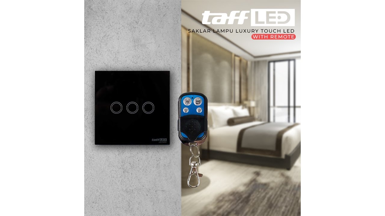 TaffLED Saklar Lampu Luxury Touch LED with Remote - XJG-DH001 ...