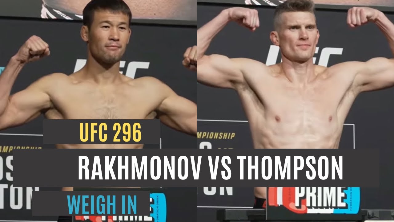 UFC weigh in | Shavkat Rakhmonov vs Stephen Thompson - YouTube
