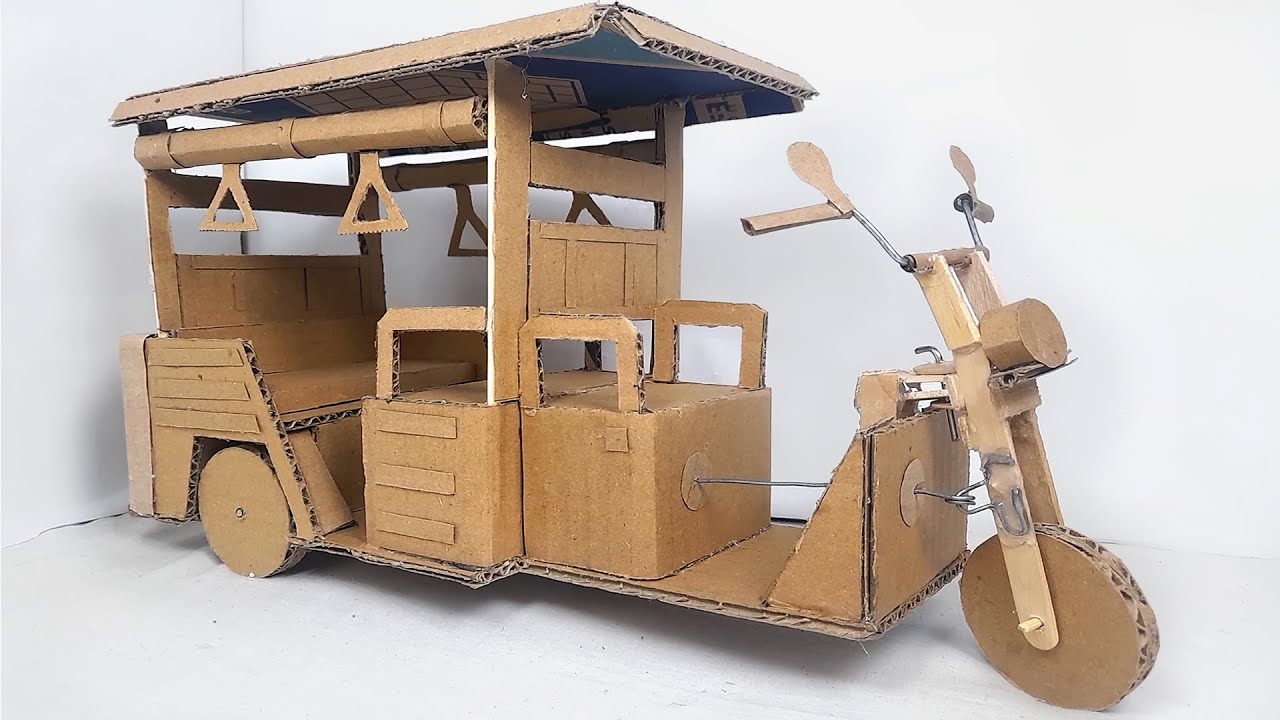 Crean MOTOTAXI de 3 RUEDAS Rickshaw o tuk tuk con materiales caseros ...