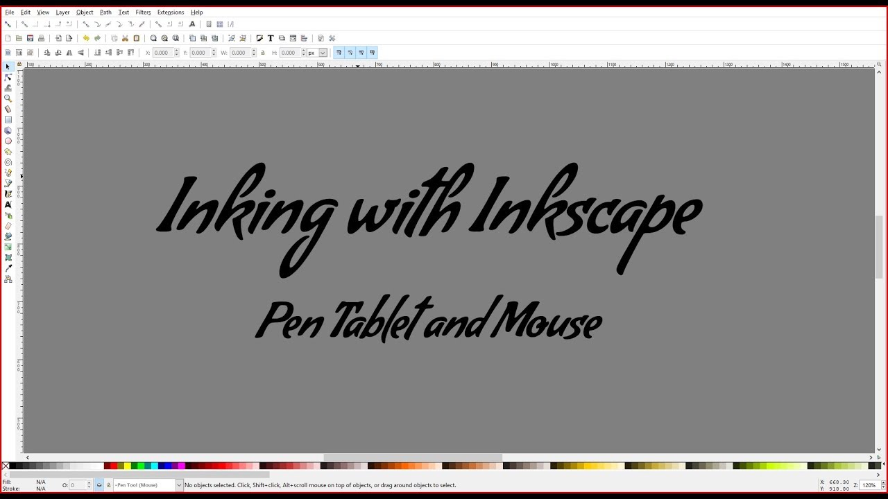 Inkscape Tutorial - Inking with the Calligraphy Tool and Pen Tool - YouTube