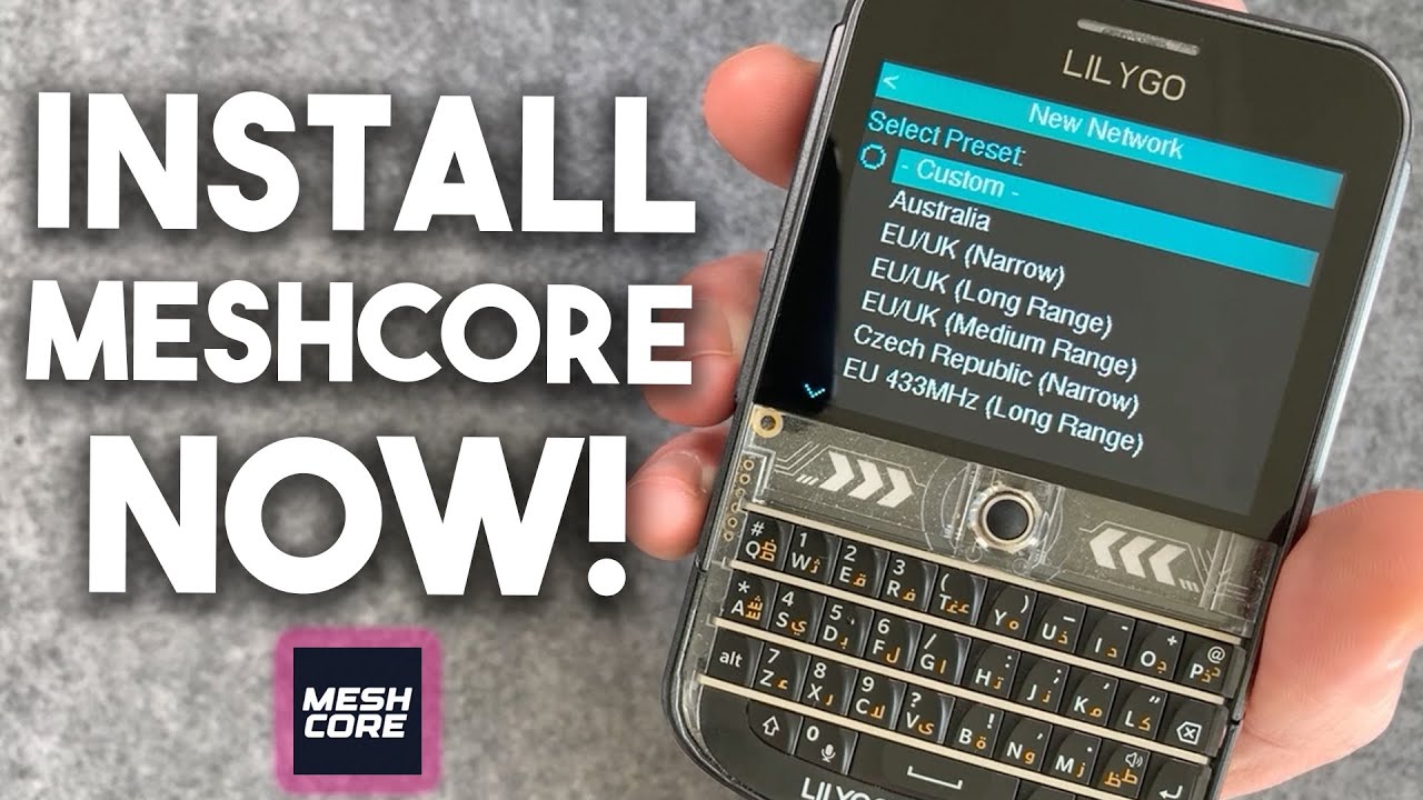 How to set up a LilyGo T-Deck for MeshCore - YouTube