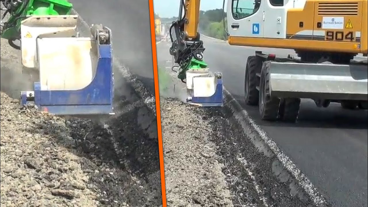 EX 60 HD - Grading shoulder of roads - YouTube