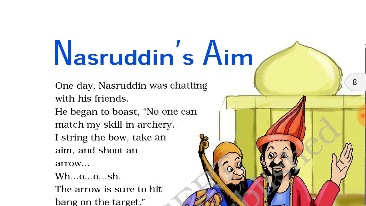 nasruddin-s-aim-ncert-class-4th-english-full-explaination