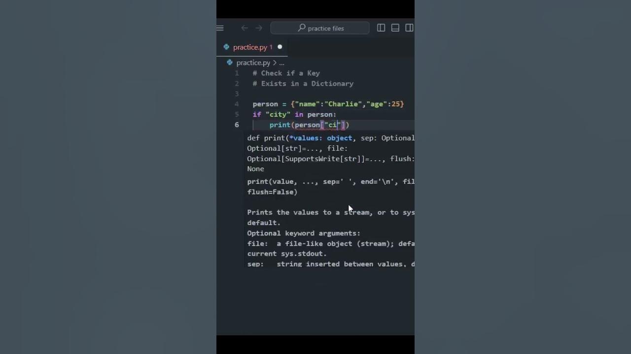 Check If A Key Exists Python Learnpython Pythoncode Pythonprogramming Pythonforbeginners