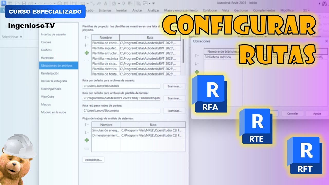 07. Configurar Librerías y Plantillas dentro de REVIT | Curso Revit IngeniosoTV - YouTube