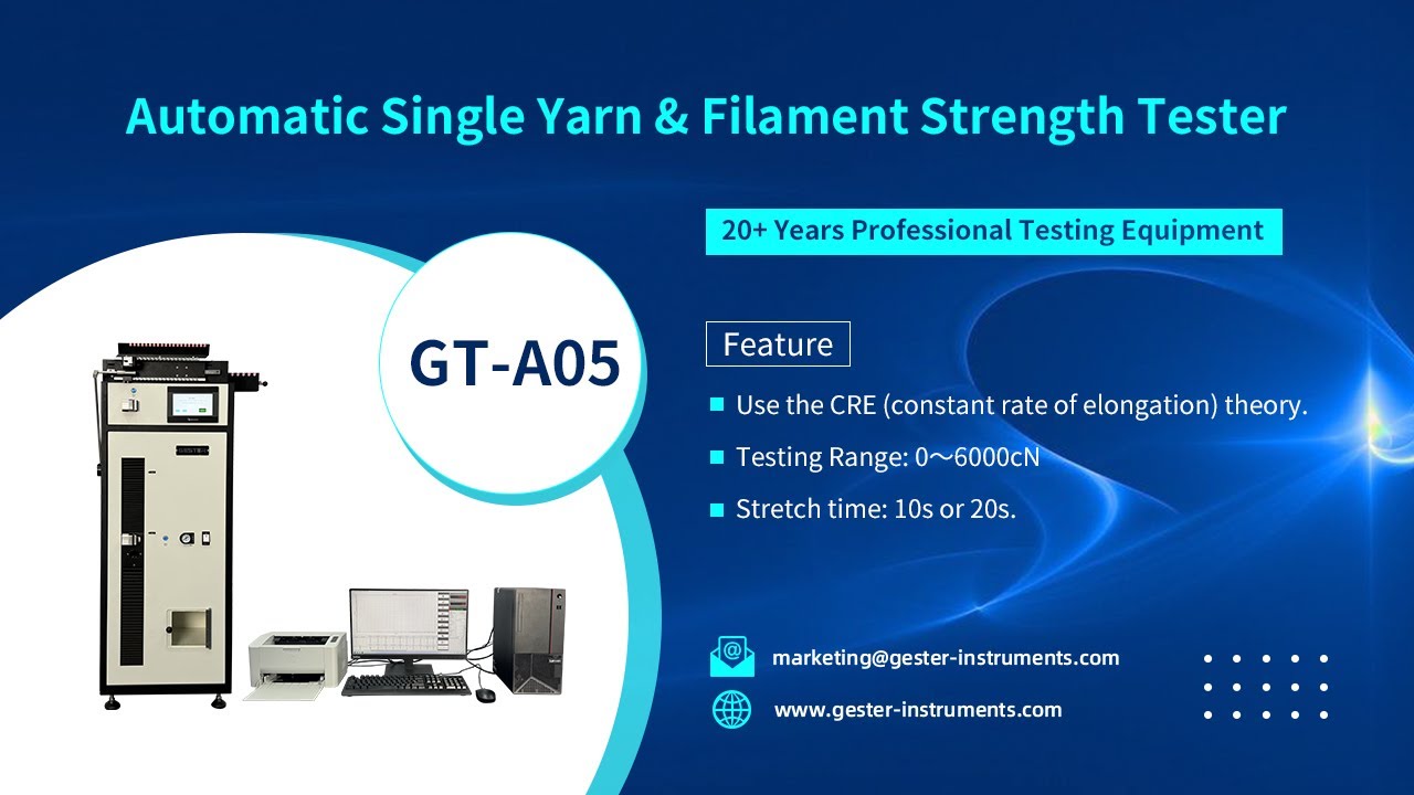 Automatic Single Yarn & Filament Strength Tester GT-A05 - YouTube