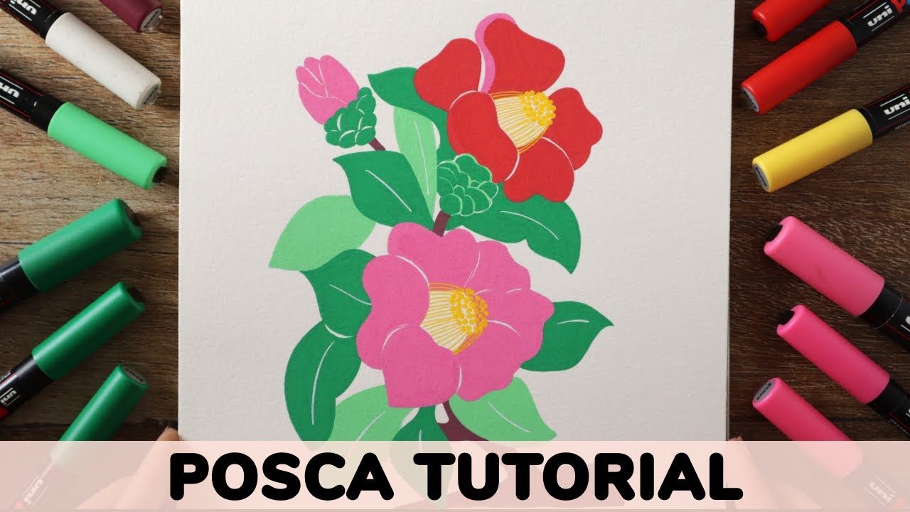 Floral Illustration Tutorial POSCA Marker Techniques For Beginners Floral Illustration Tutorial POSCA Marker Techniques For Beginners