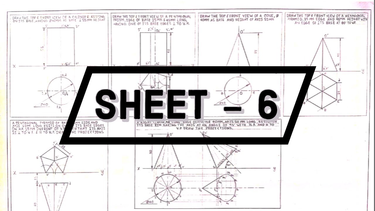 ED sheet 6 | Engineering Drawing | Jadavpur University | 1st Sem / 2nd ...