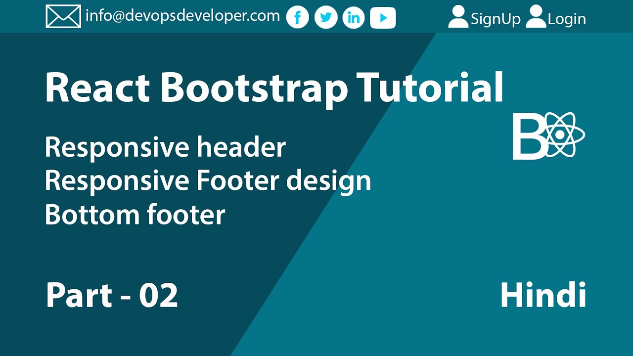 Navbar React Bootstrap Tutorial React Bootstrap Responsive Footer Navbar React Bootstrap Tutorial React Bootstrap Responsive Footer